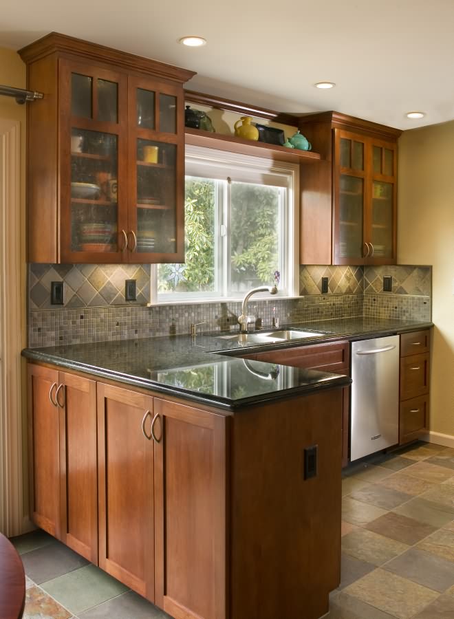 Cherry Shaker Cabinet - California Bath and Kitchen Remodelers